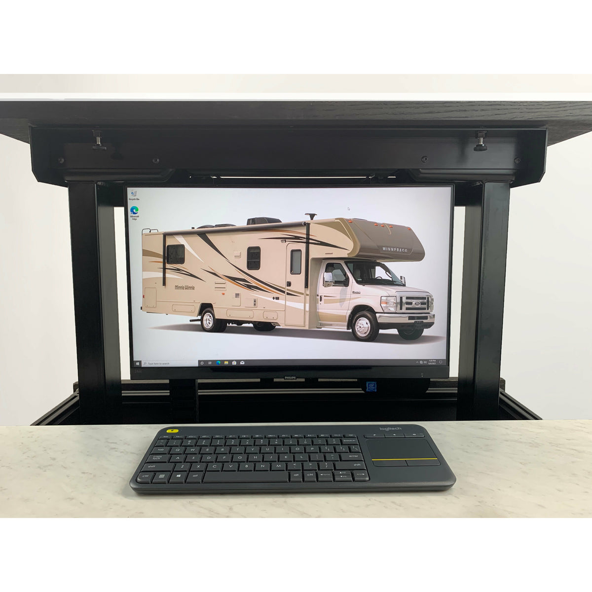 QuarterSign RV Combination Desk/Dinette Single Monitor Workstation ...
